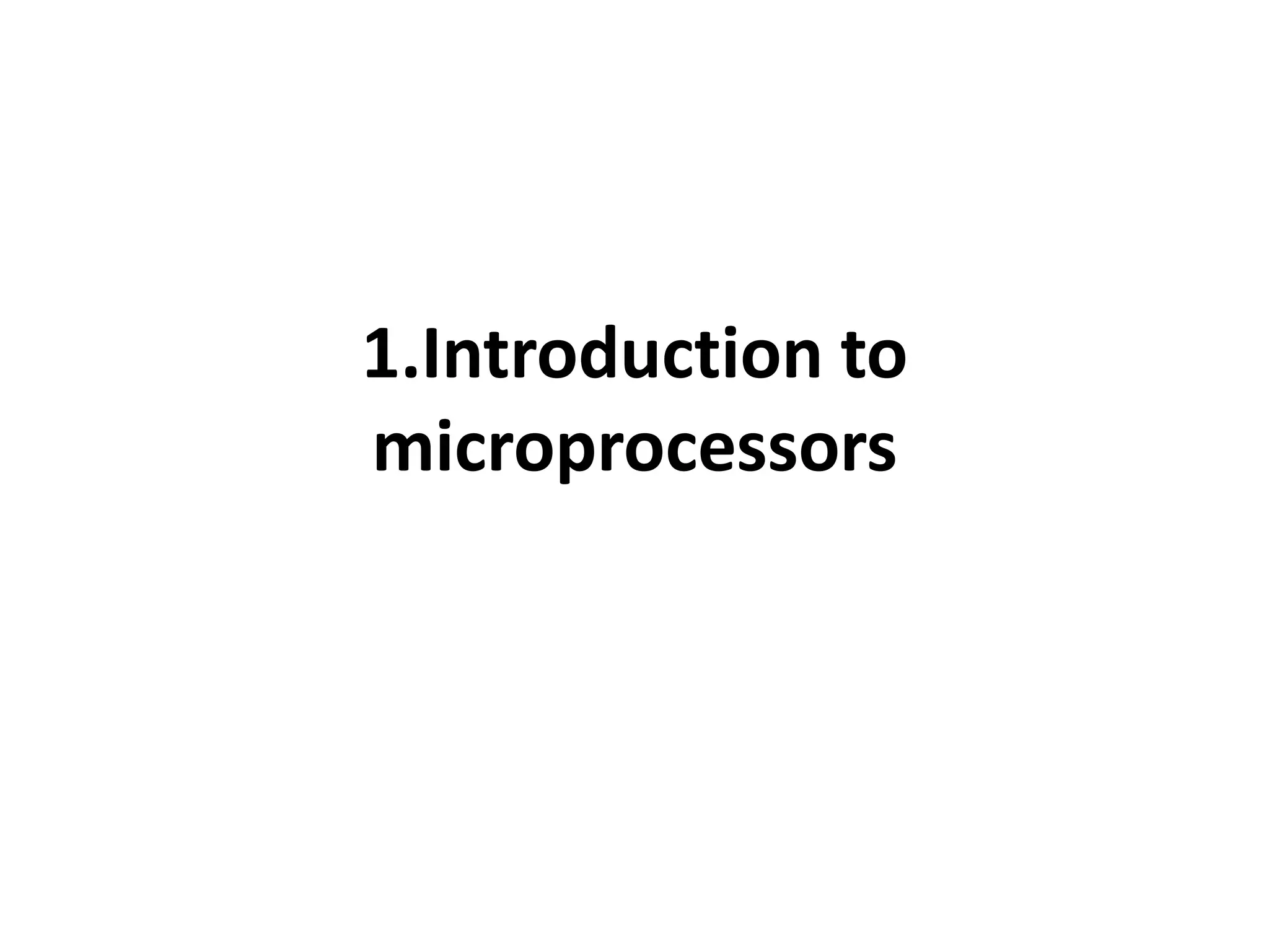 1a.introduction to microprocessors | PPT