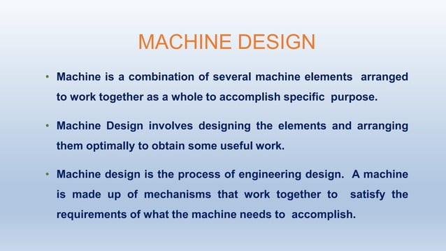 1 a. Introduction design of machine element | PPT