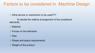 1 a. Introduction design of machine element | PPTX