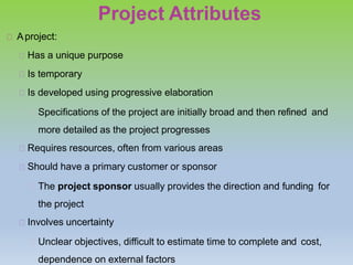 1 a. introduction to project management | PPTX