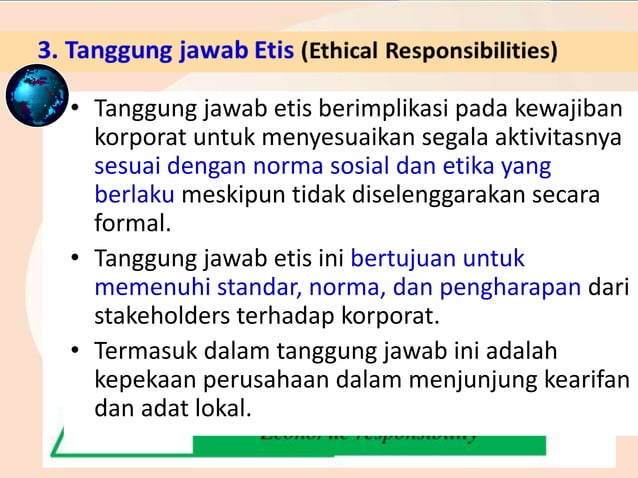 Konsep CSR (Menurut Teori Carrol) dan Keterkaitannya dgn SUSTAINABILITY ...
