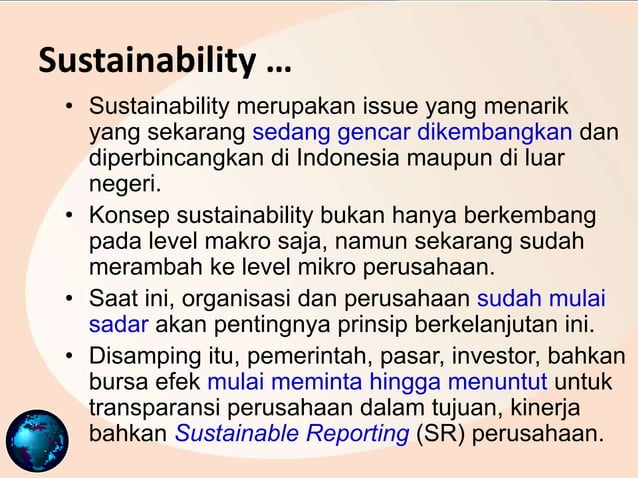 Konsep CSR (Menurut Teori Carrol) dan Keterkaitannya dgn SUSTAINABILITY ...