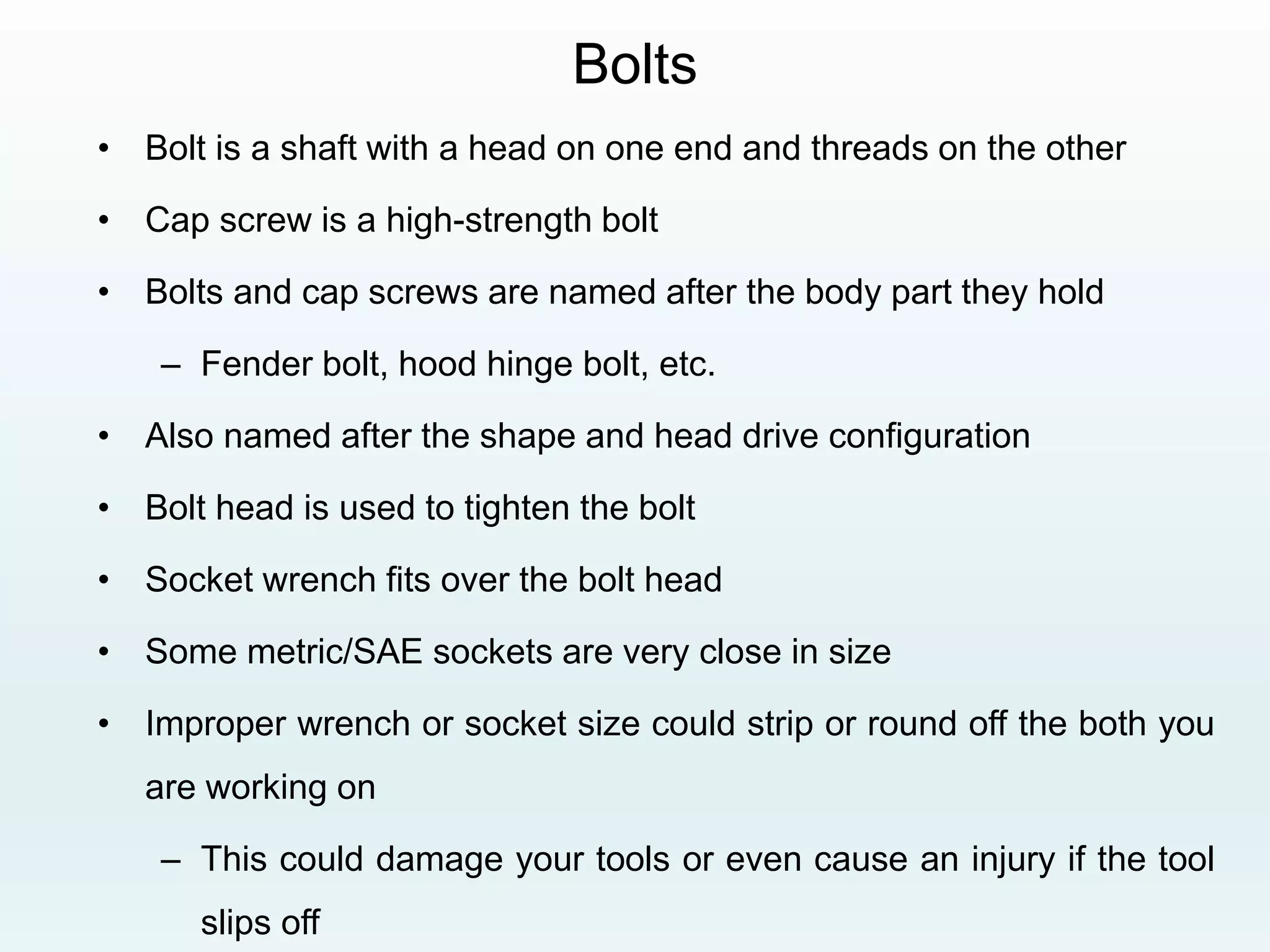 1 a. Threaded fasteners and powers screws introduction | PPT