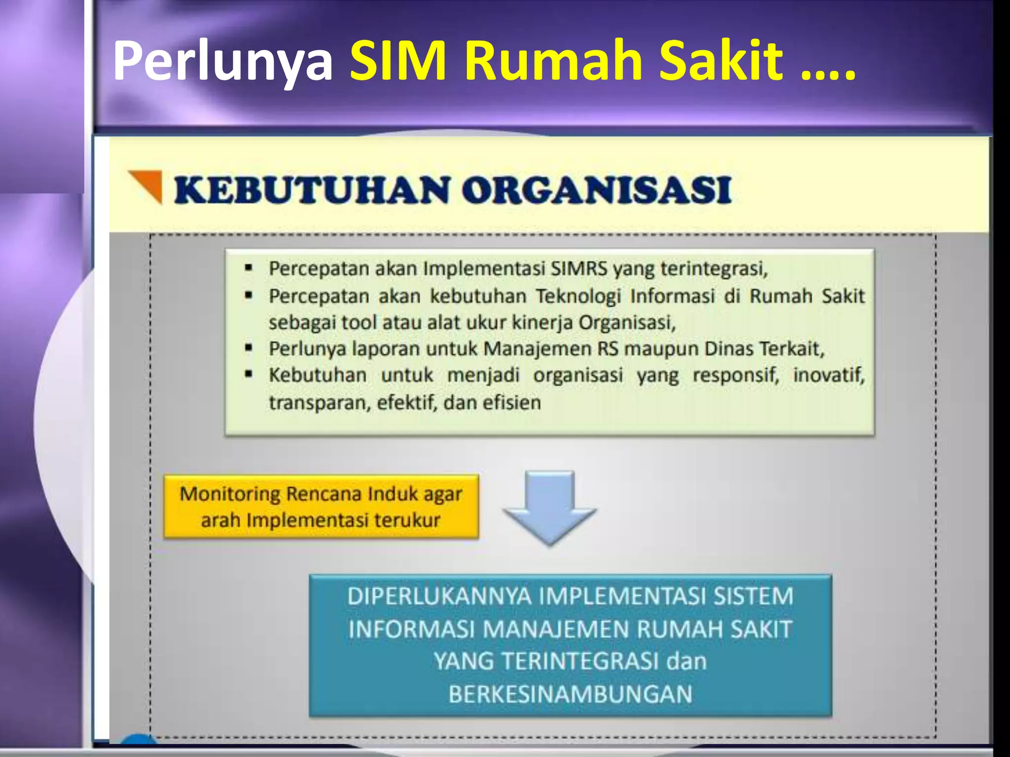 Overview_Sistem Informasi Manajemen Rumah Sakit_Materi Bimtek :"SIMRS ...