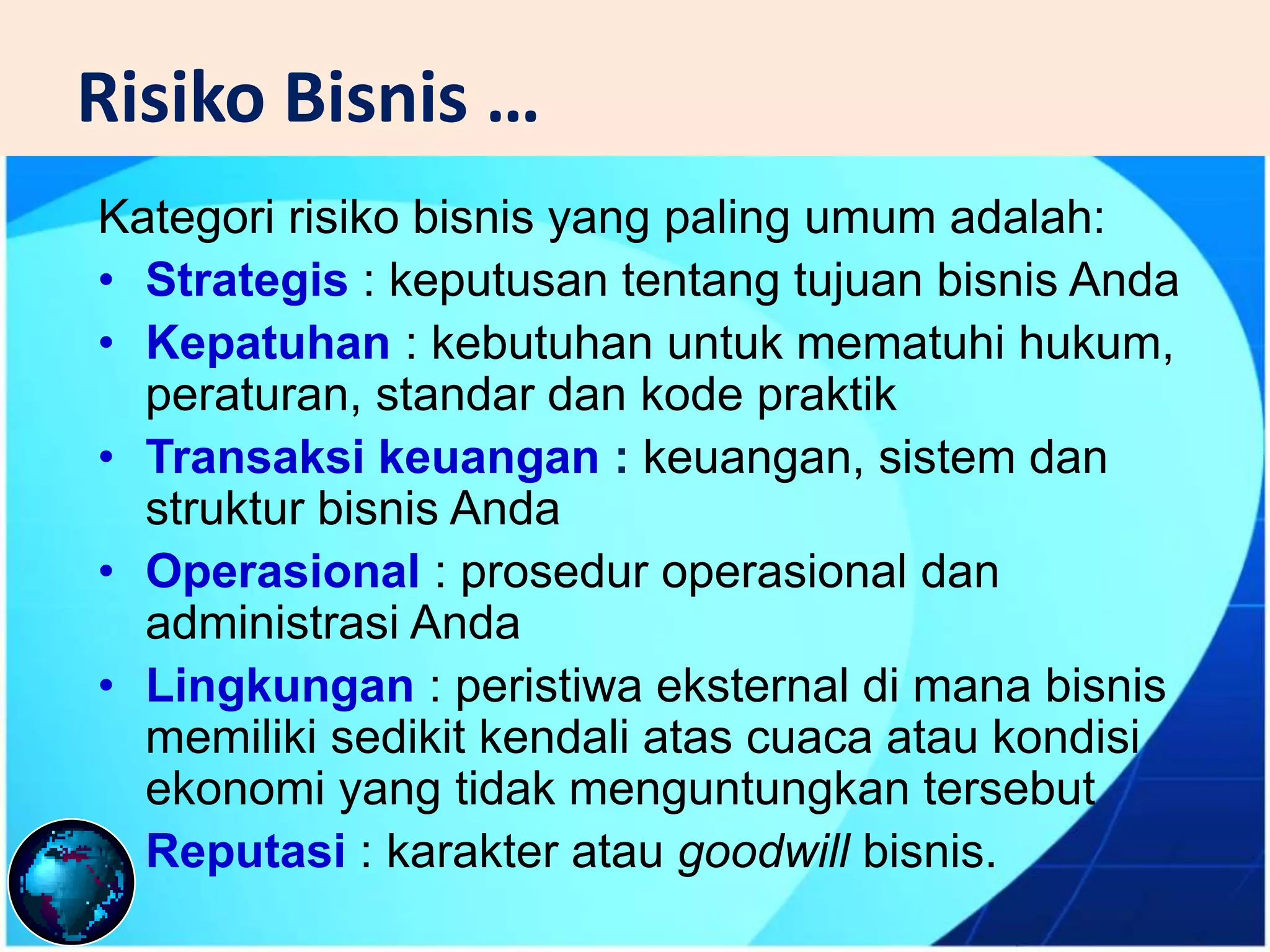 Pengertian Risiko & Manajemen Risiko _Training RISK MANAGEMENT | PPTX