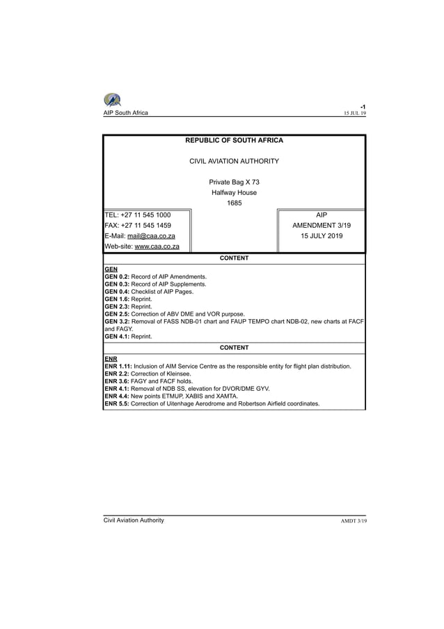 1a. aip control sheet - july 2019 | PDF