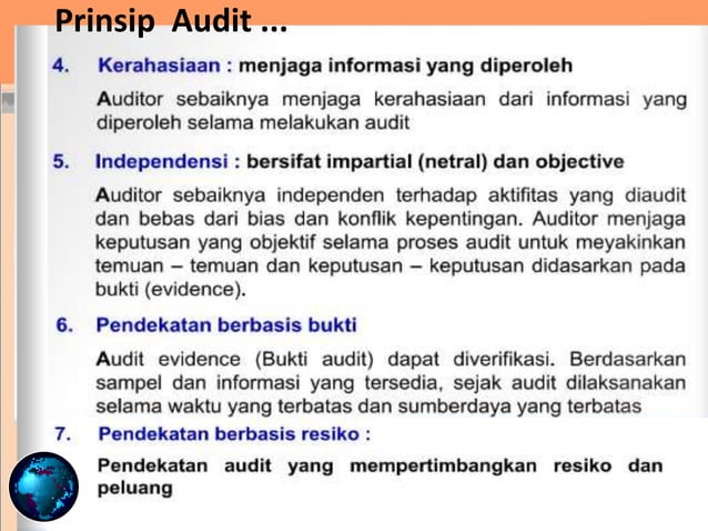 Prinsip, Tujuan & Manfaat "Satuan Pengawasan Internal (Internal Auditor)" | PPTX
