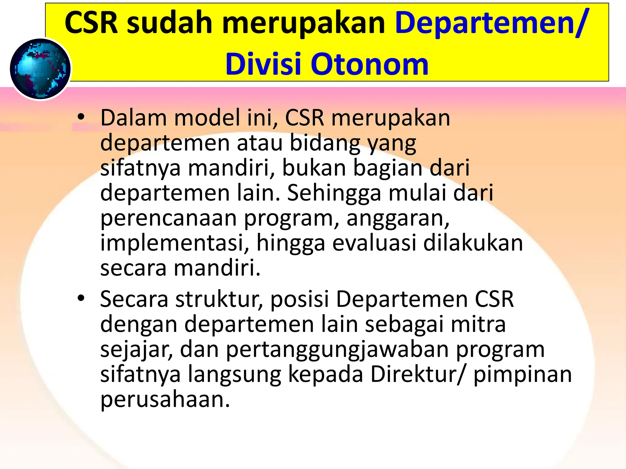 Struktur Organisasi Pengelola CSR/TJSL _Pelatihan "Harmonisasi ...