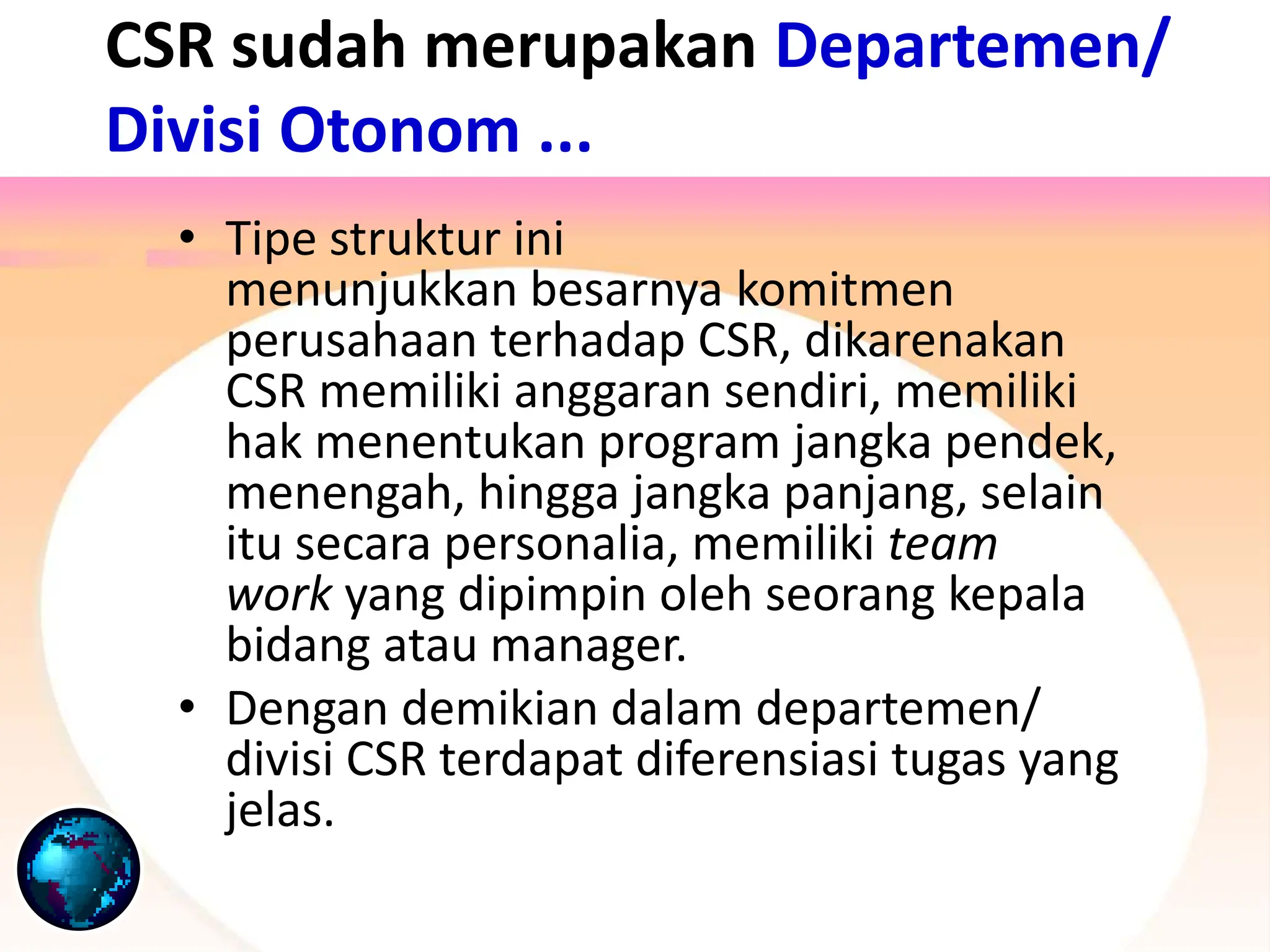 Struktur Organisasi Pengelola CSR/TJSL _Pelatihan "Harmonisasi ...