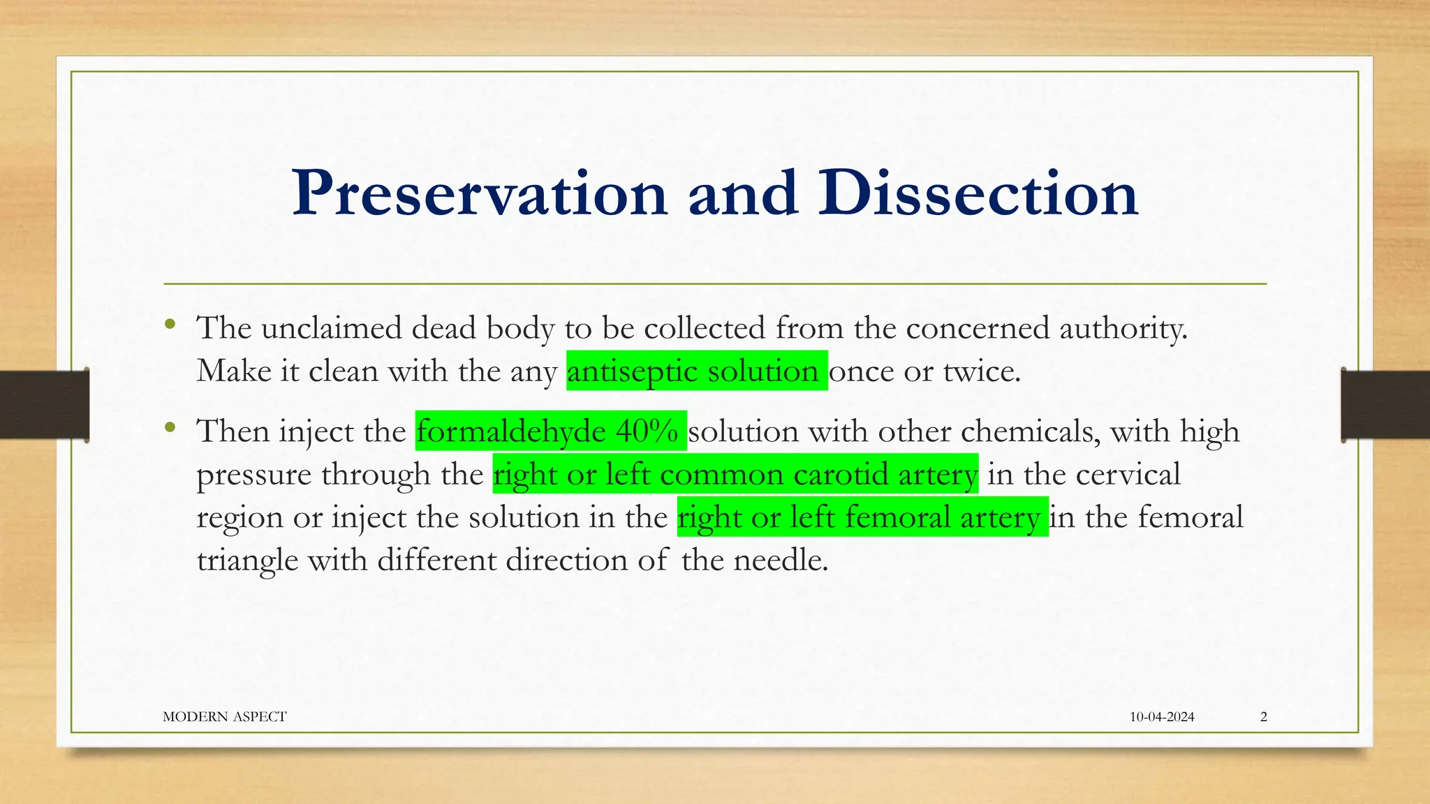 PRESERVATION OF DEAD BODY, ANATOMICAL PLANES, ANATOMICAL TERMS BY DR ...