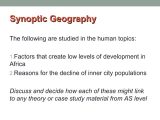 1a A2 Geography Intro DP | PPT