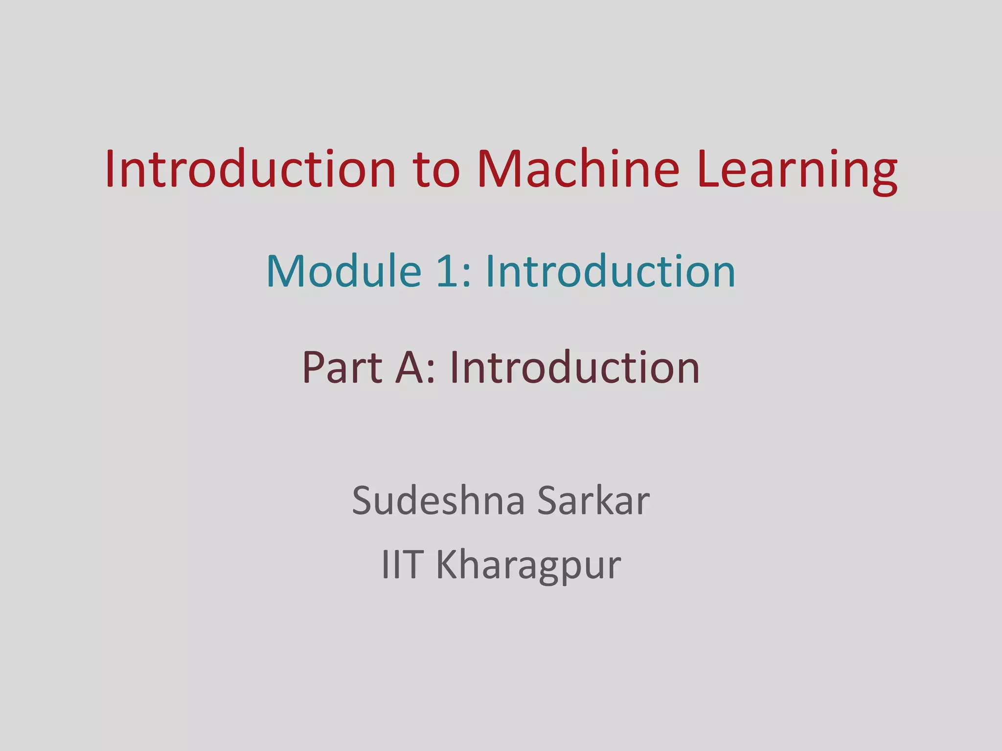 Introduction to Machine Learning | PDF