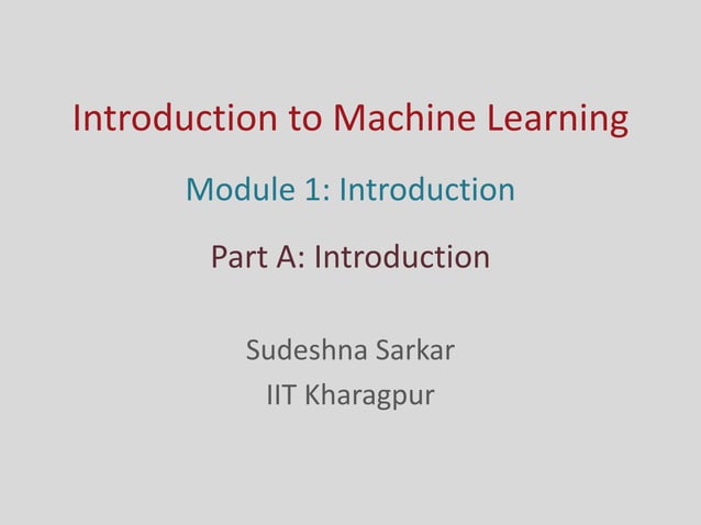 Introduction to Machine Learning | PDF