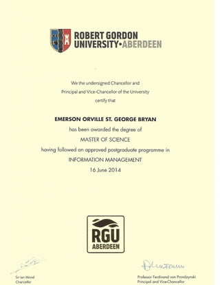 Master of Science degree in Information Management | PDF