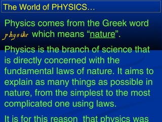 1a physics intro | PPT