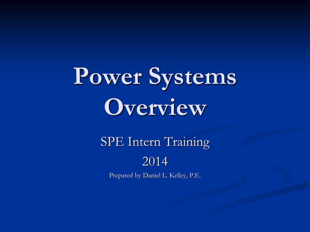 1A-Power System Overview.ppt | Free Download