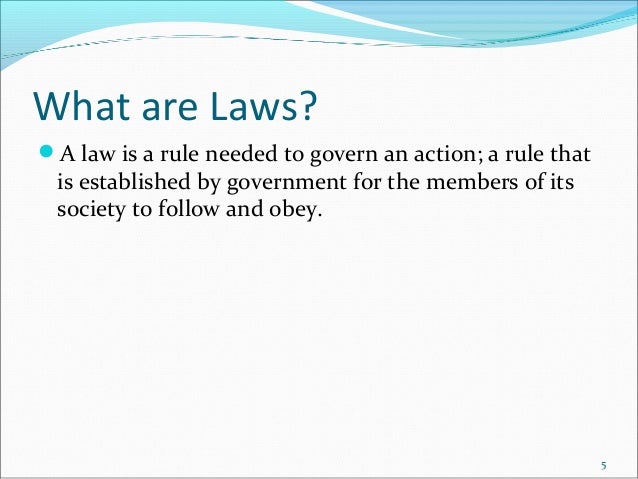 Rules and Law
