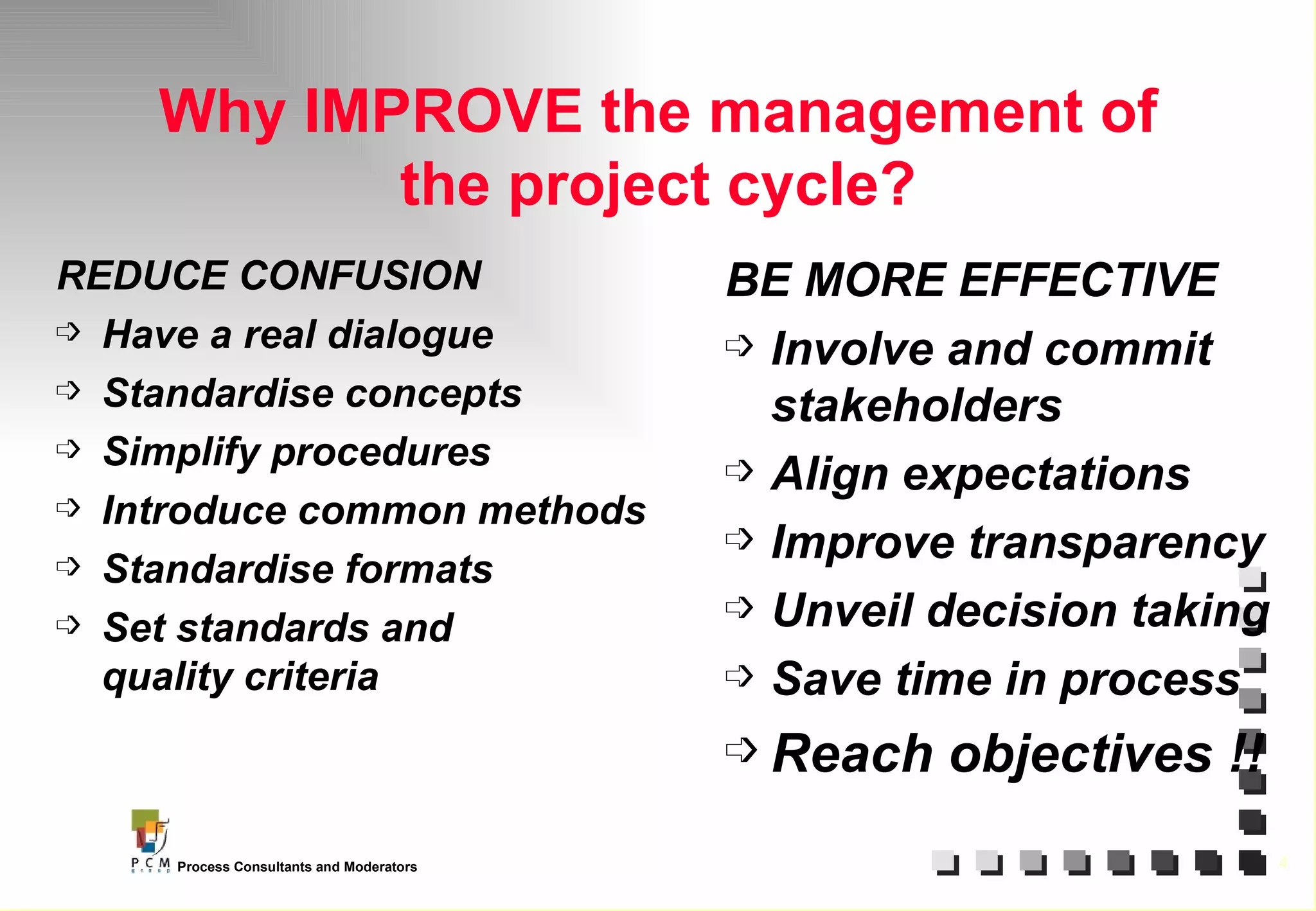 Project Cycle Management (PCM) & Logical Framework Analysis (LFA) | PPT