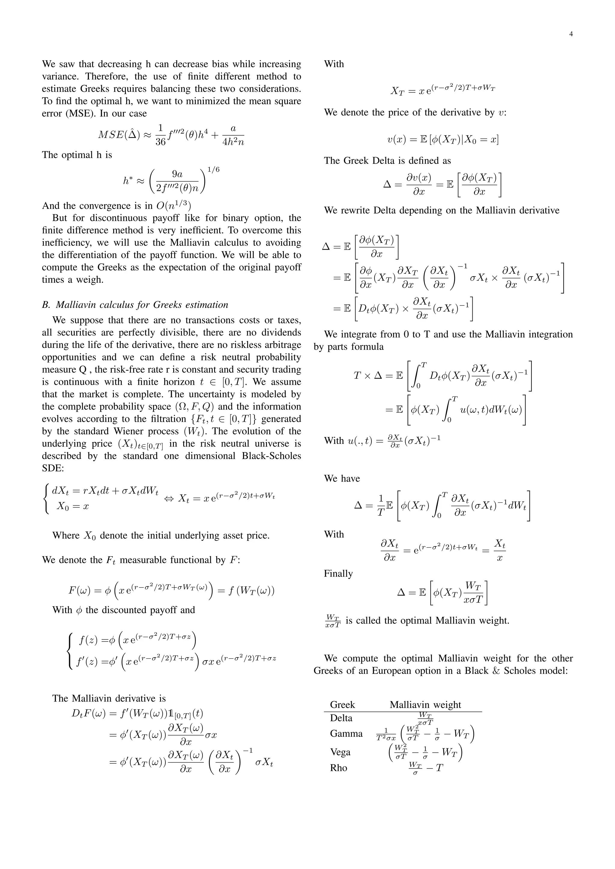 Derivatives Pricing And Malliavin Calculus Pdf Stocks And Bonds Personal Investing