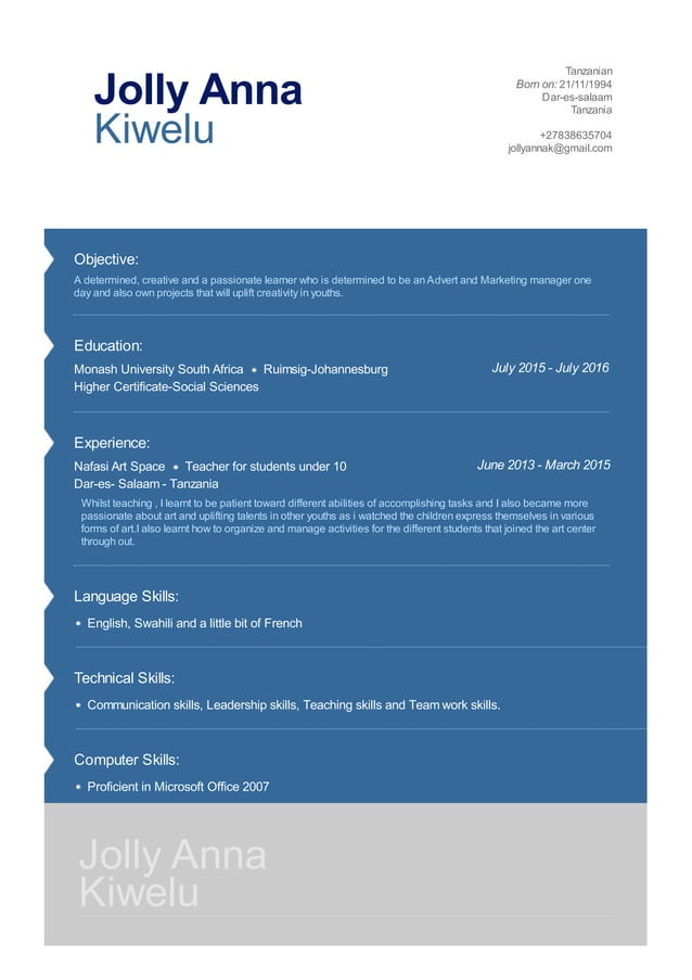 CurriculumVitae (1).pdf jolly's | PDF