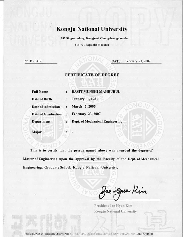 Certificate_KNU | PDF