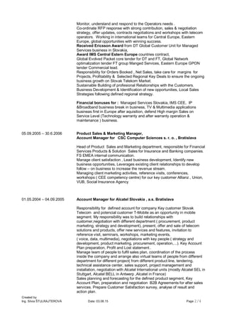 CV_Silvia_Stulrajterova Projects resume | PDF