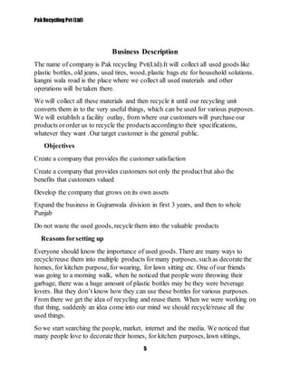 Pak Recycling Pvt(Ltd) | DOCX
