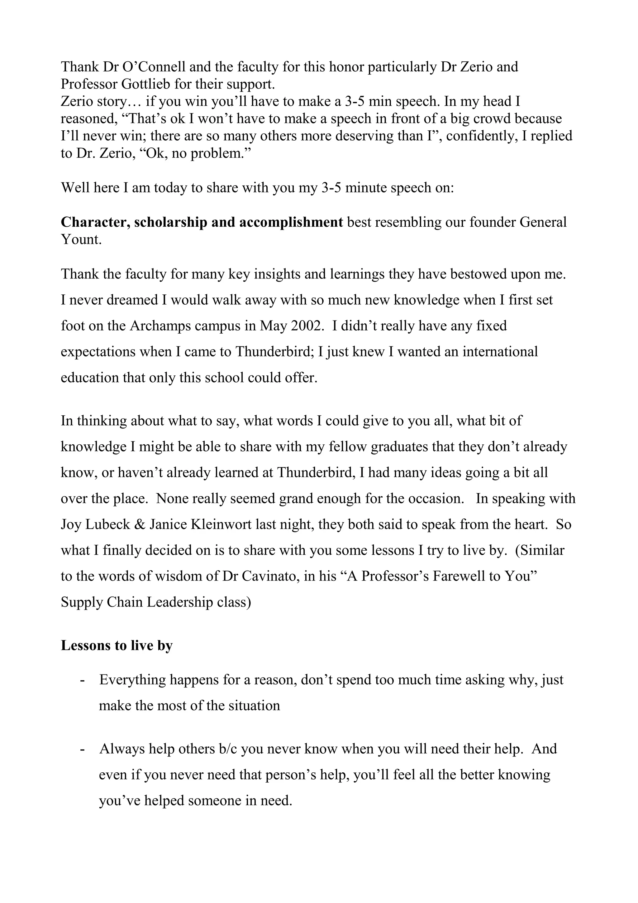 Grad speech - BKY founders award | PDF