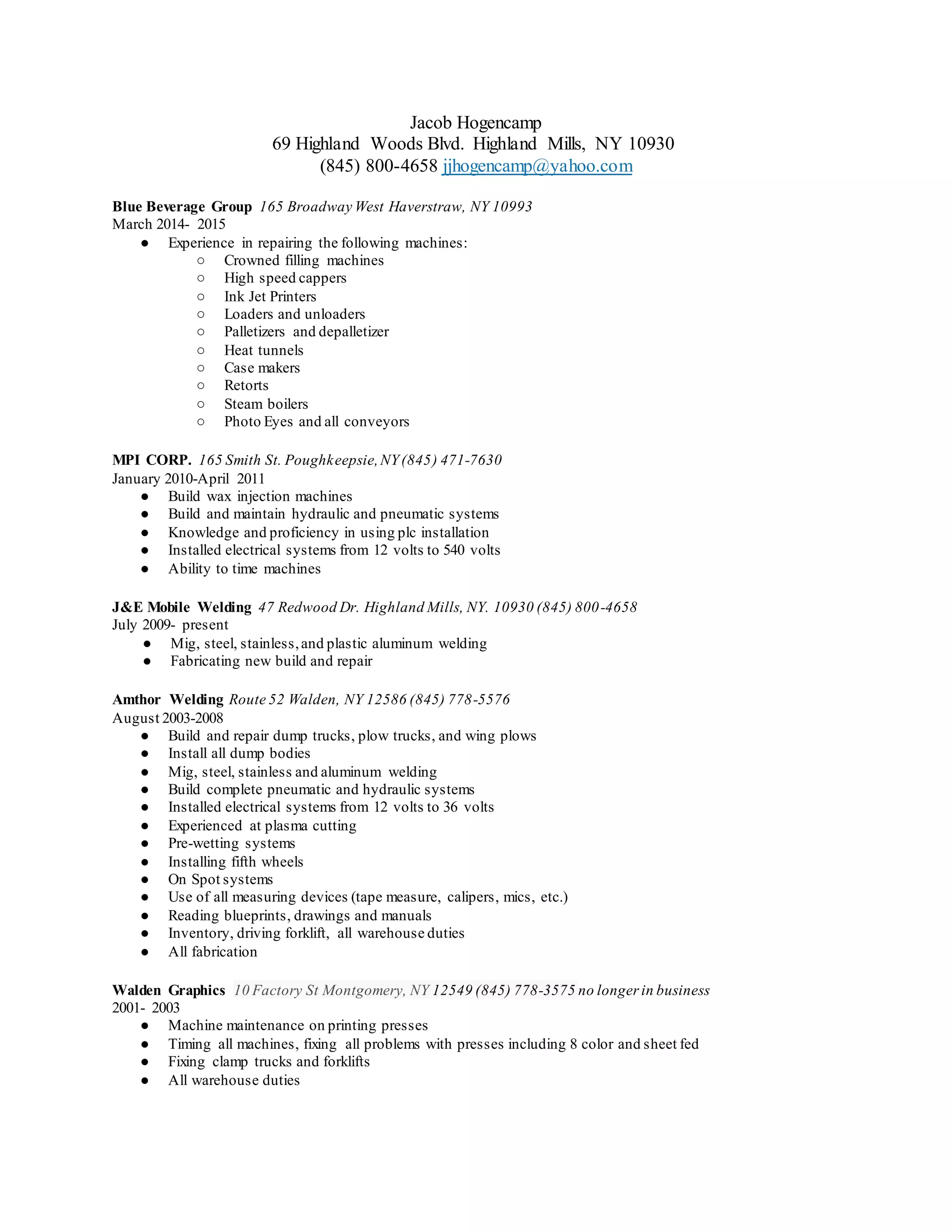 Jacob Hogencamp resume | DOCX