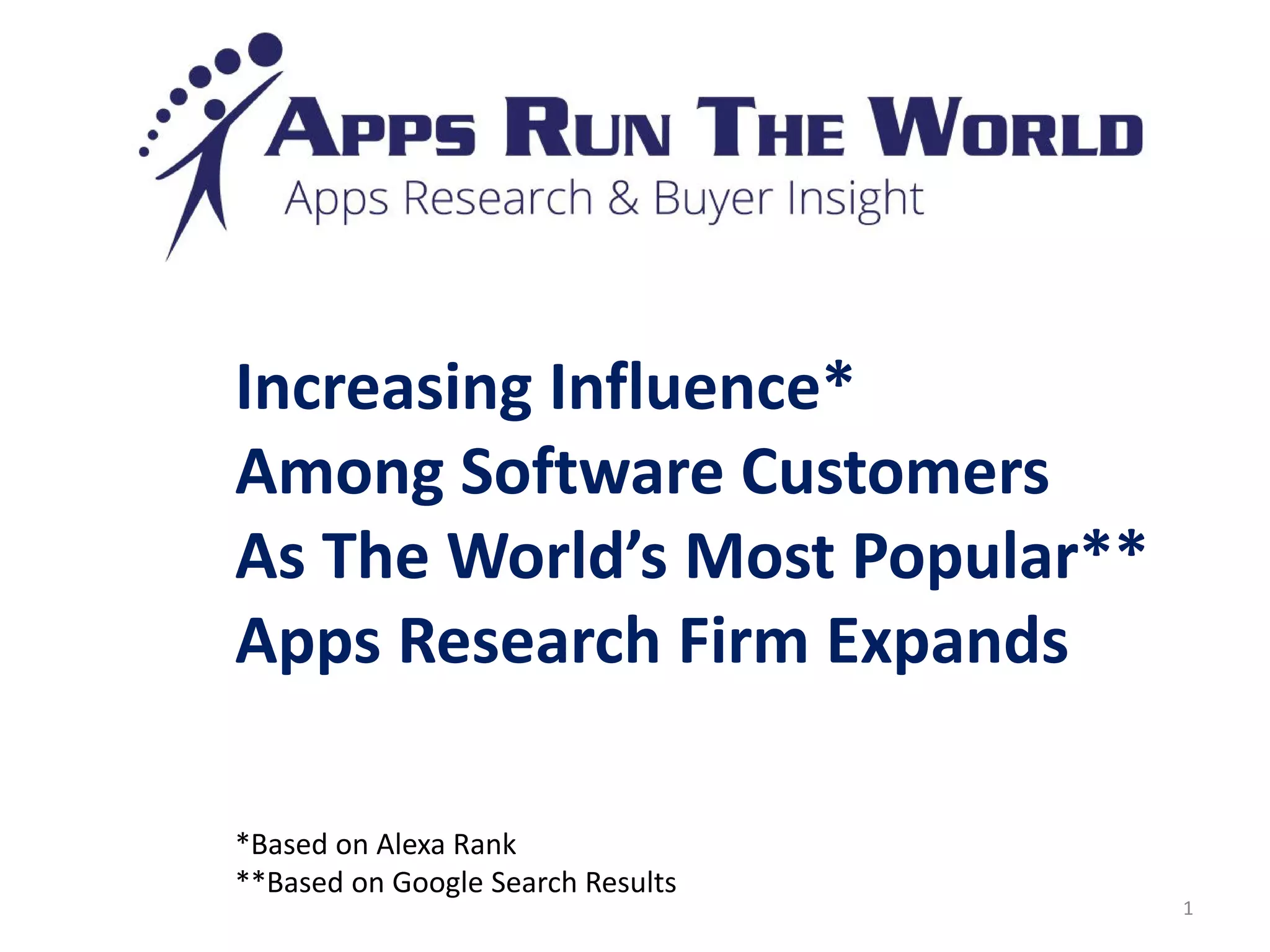 Apps Run The World Corporate Presentation - 2022 | PPT