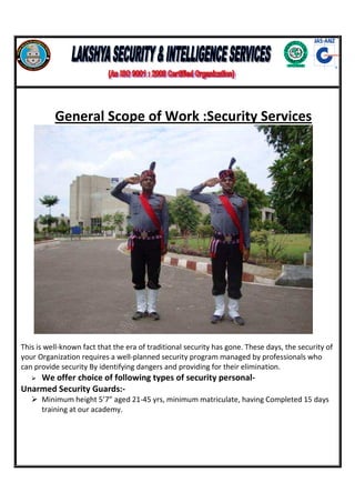 Lakshya Security & Intellignce Services | PDF