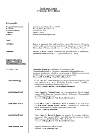 CV di Francesco_Rosso | PDF