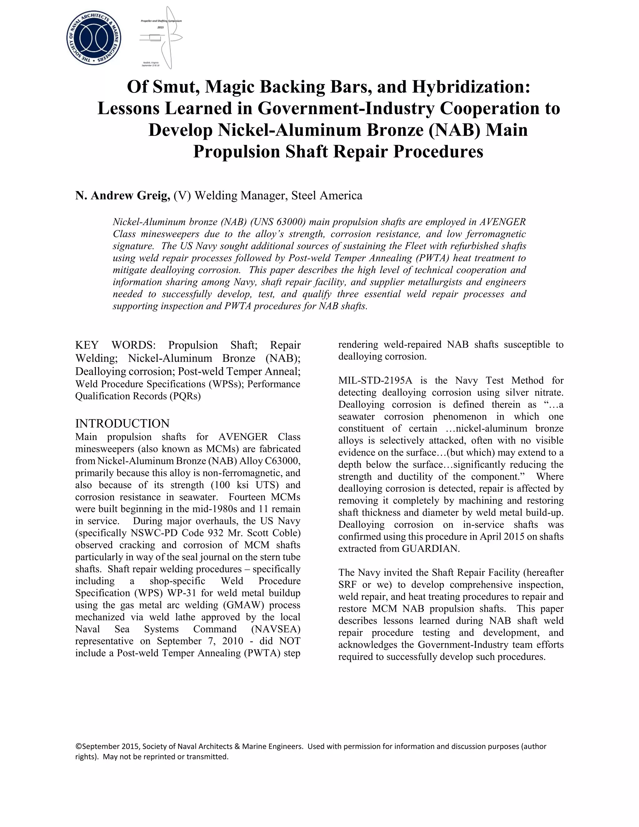 NAB Lessons Learned Paper Greig 2015 | PDF