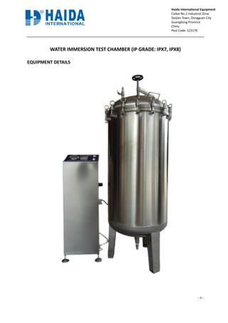 IEC60529 IP Water Test Proposal | PDF