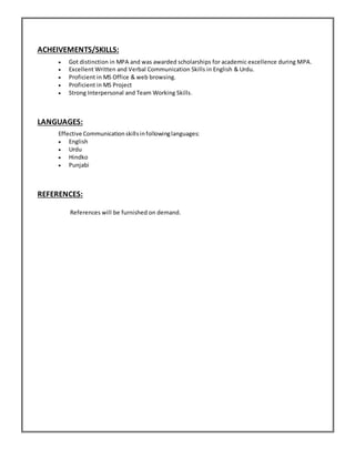 Faisal Riaz CV | DOCX