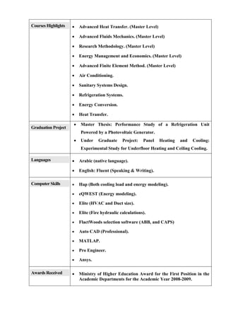 Eng.Yahya Ayesh C.V | PDF