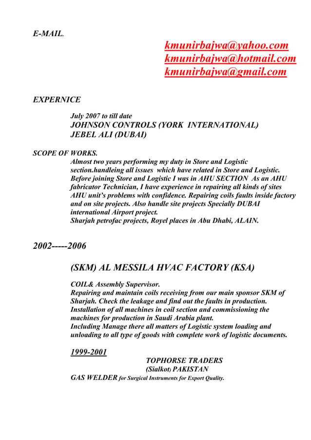 CV KHALID MUNIR BAJWA 2 | PDF