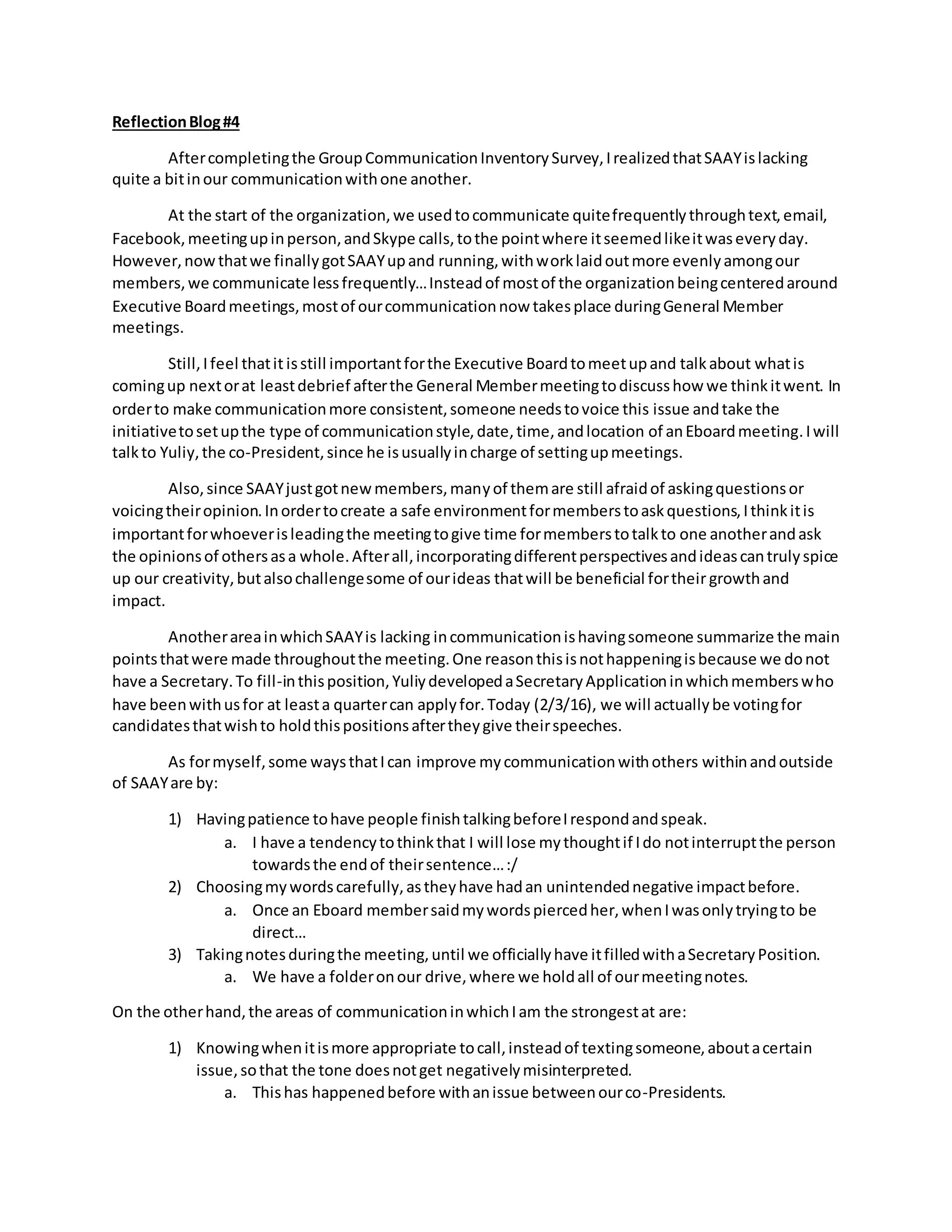 Reflection Blog 4 | DOCX