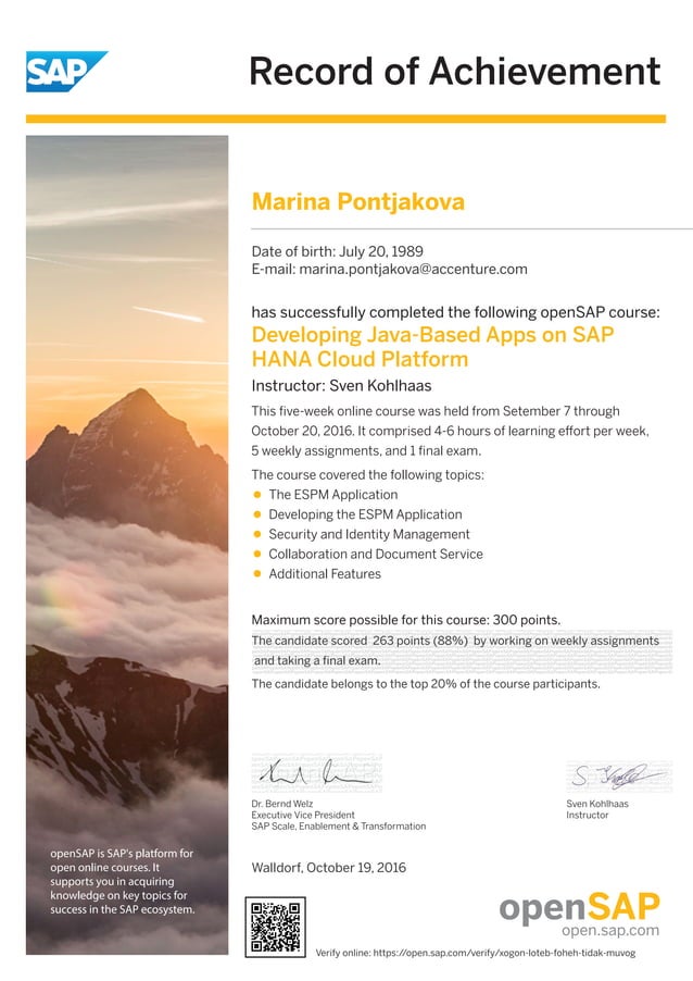 hcp2-RecordOfAchievement | PDF | Technology & Computing