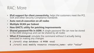 Oracle 12c New Features_RAC_slides | PPT