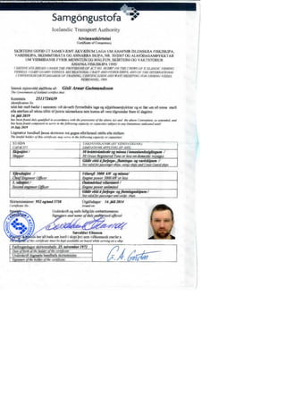 CV_Gudmundsson_Certificates_2014 | PDF | Scuba Diving | Extreme Sports