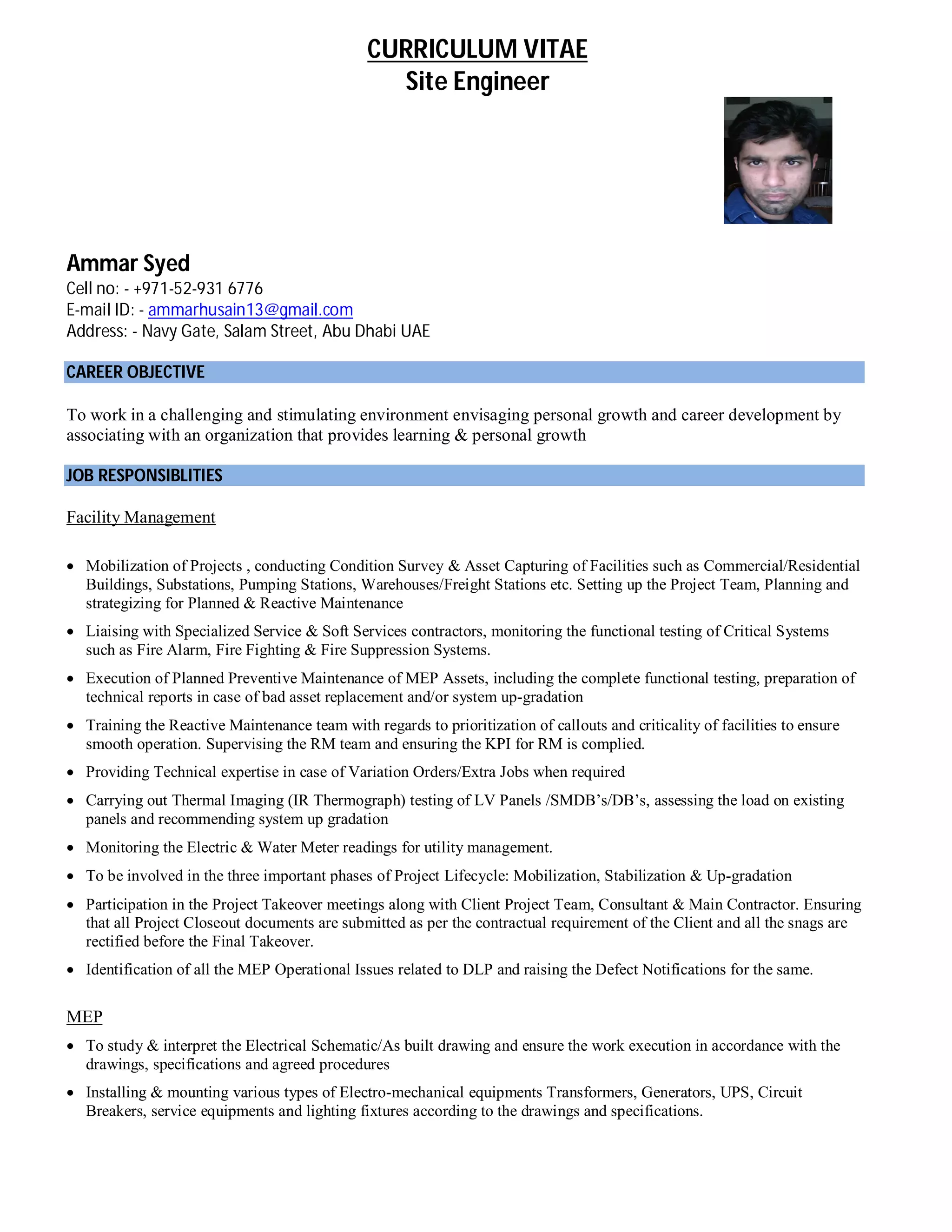 CV - Ammar Syed | PDF