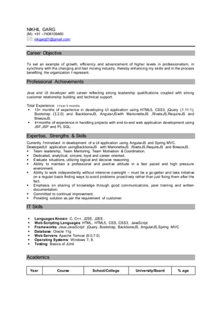 Nikhil Garg resume | PDF