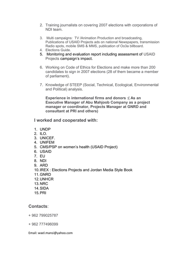 Wael Mansi CV PRI | PDF