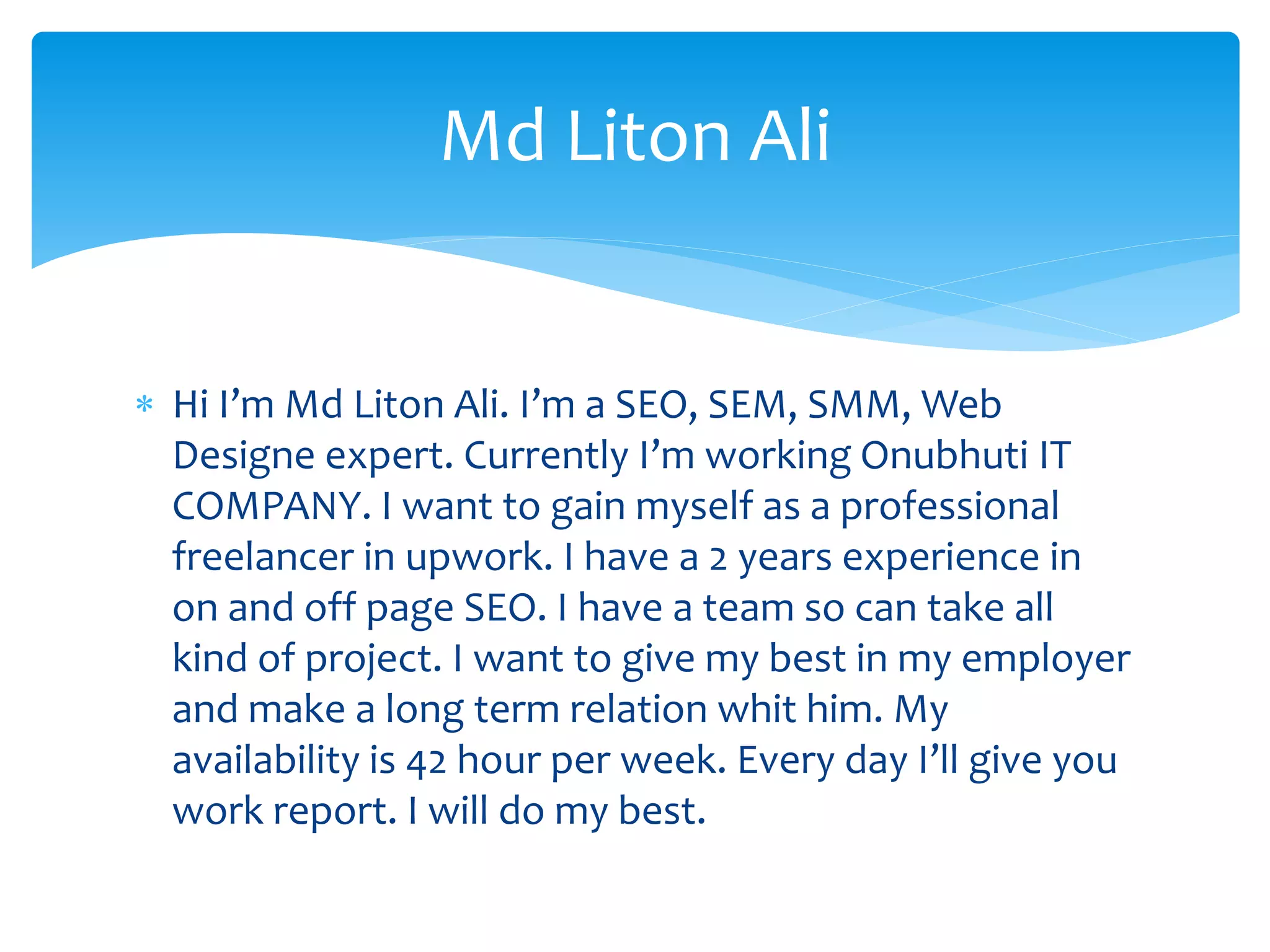 Md Liton Ali | PPT