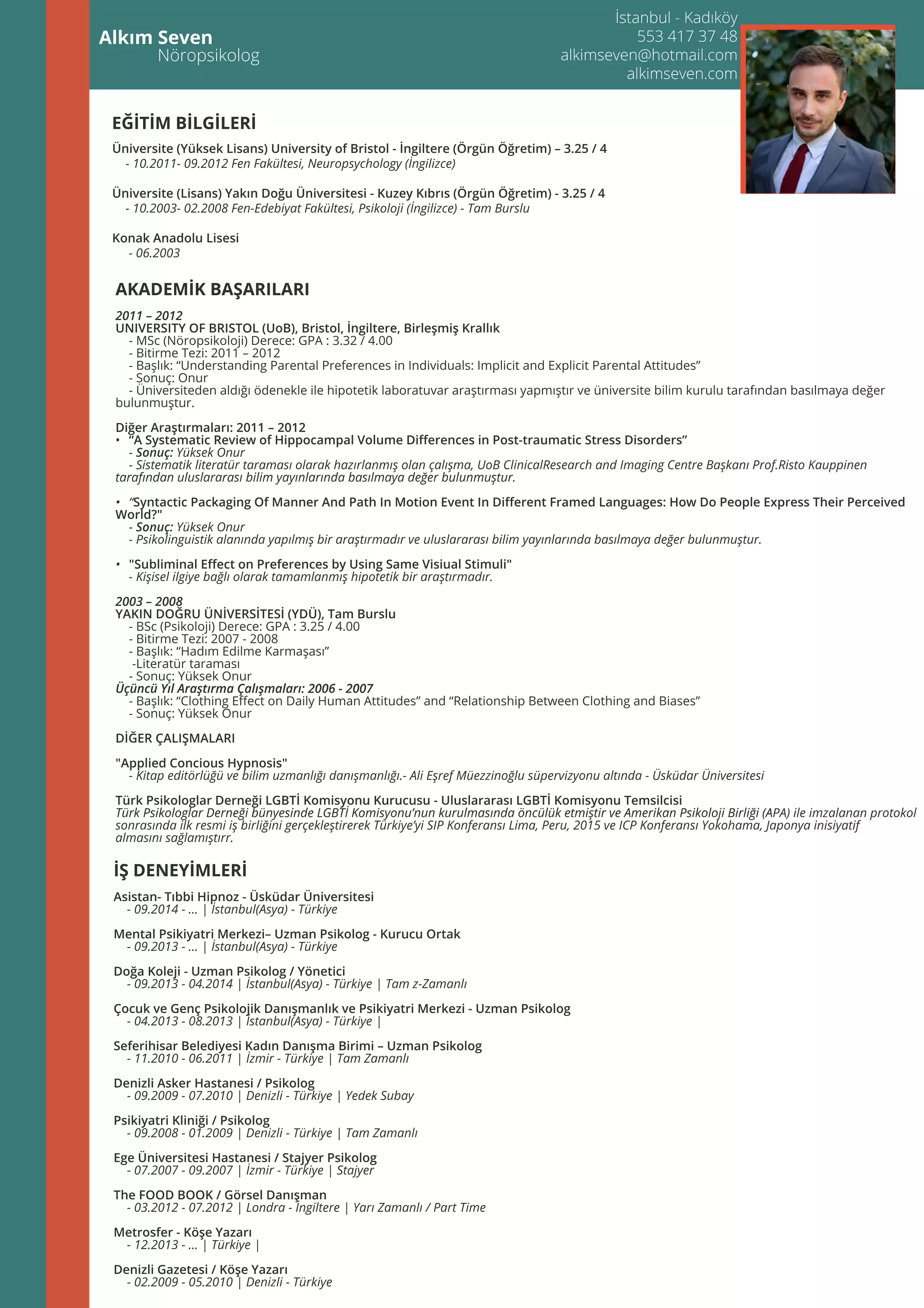 Alkim Seven CV TR&EN | PDF