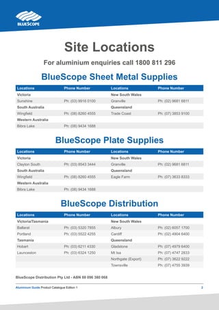Bluescope Aluminium Catalogue - Edition 1 | PDF