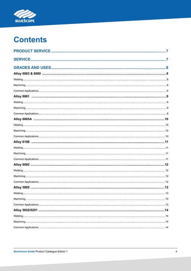 Bluescope Aluminium Catalogue - Edition 1 | PDF | Science