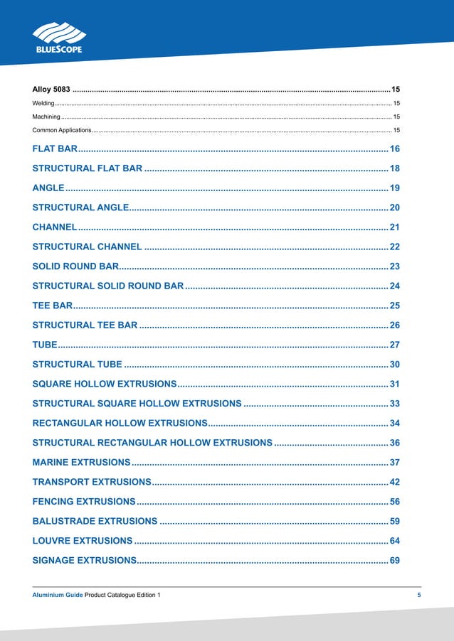 Bluescope Aluminium Catalogue - Edition 1 | PDF | Science