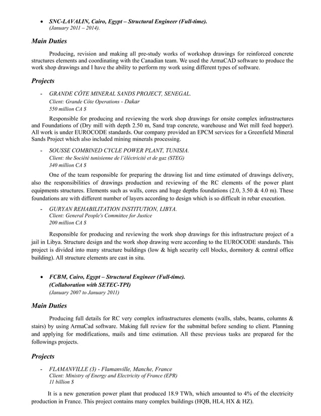 Mohamed Sabry El Banna's CV-Final[1] | PDF | Civil Engineering Industry ...